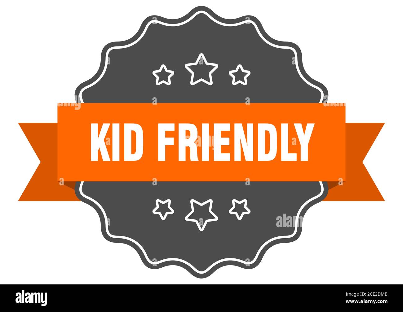 kid friendly label. kid friendly isolated seal. Retro sticker sign ...