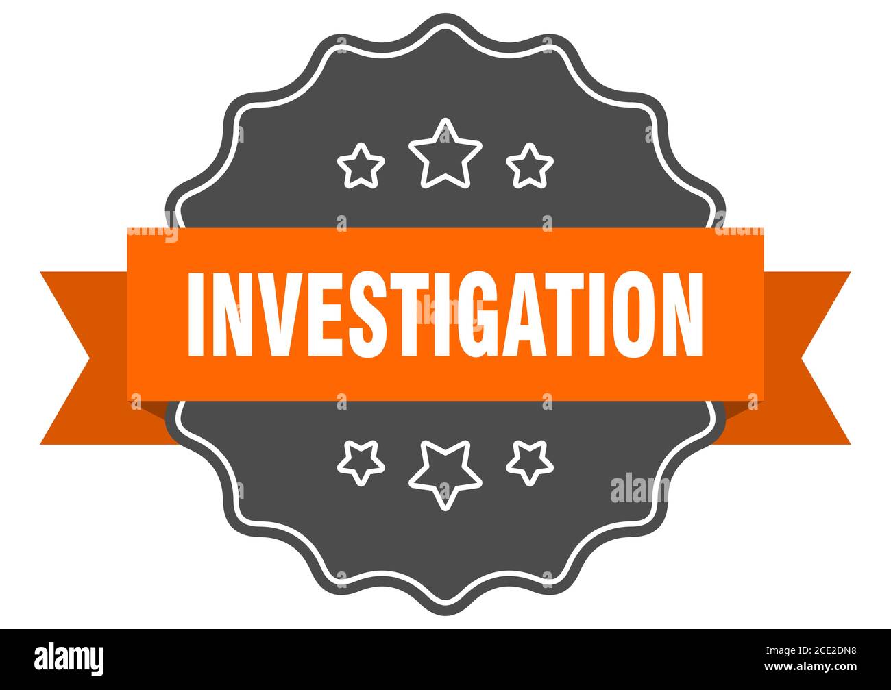 investigation label. investigation isolated seal. Retro sticker sign ...
