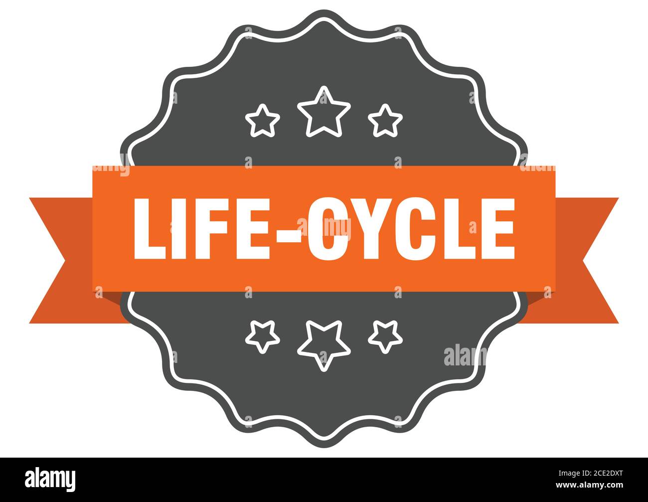 life-cycle label. life-cycle isolated seal. Retro sticker sign Stock ...