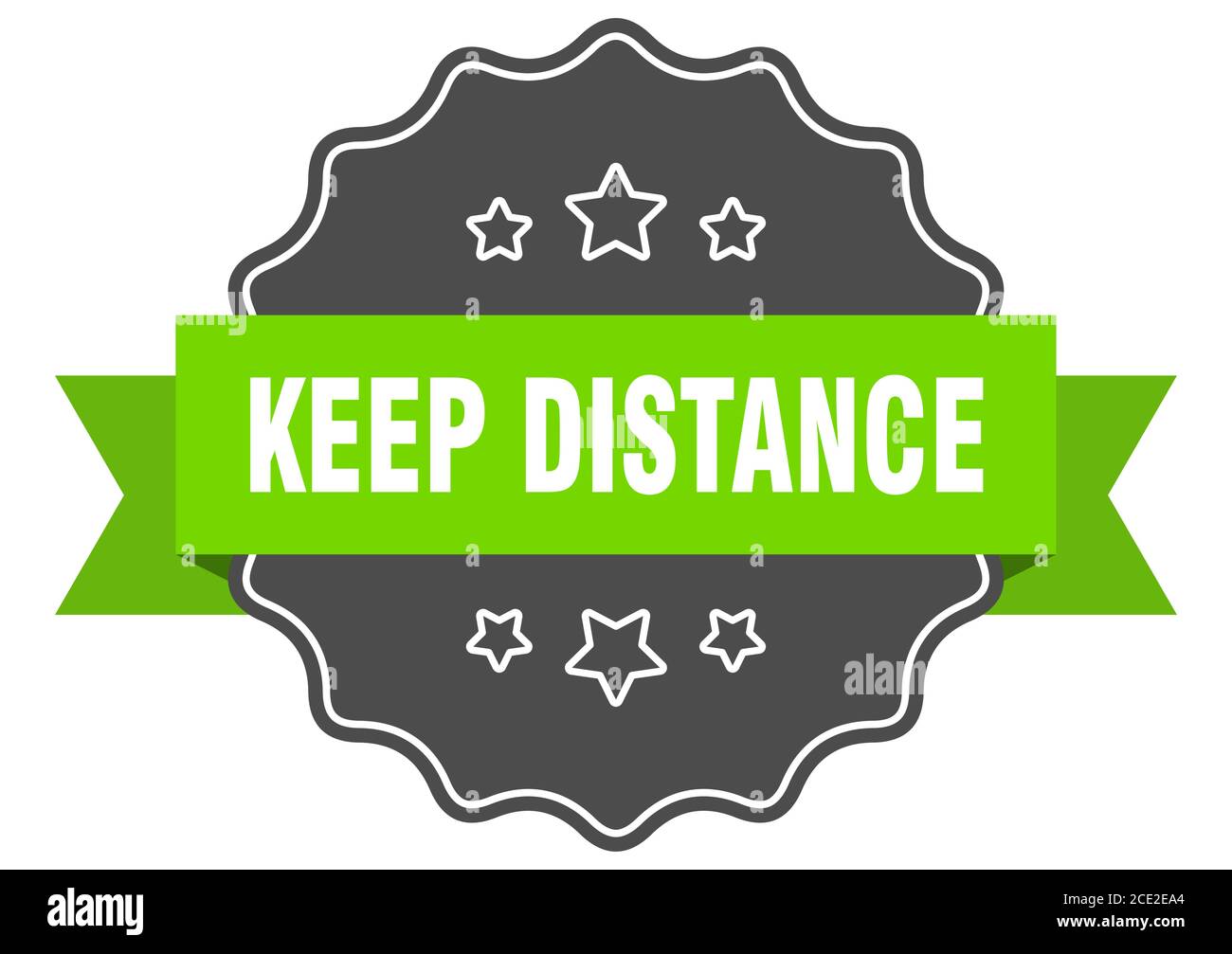 keep distance label. keep distance isolated seal. Retro sticker sign ...