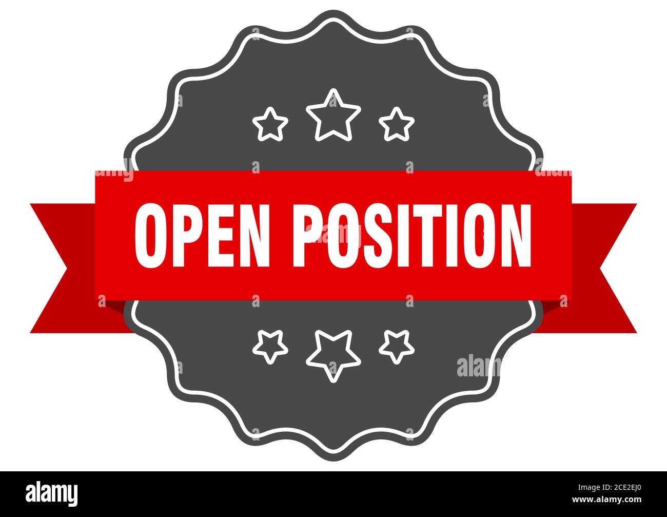 open position label. open position isolated seal. Retro sticker sign ...