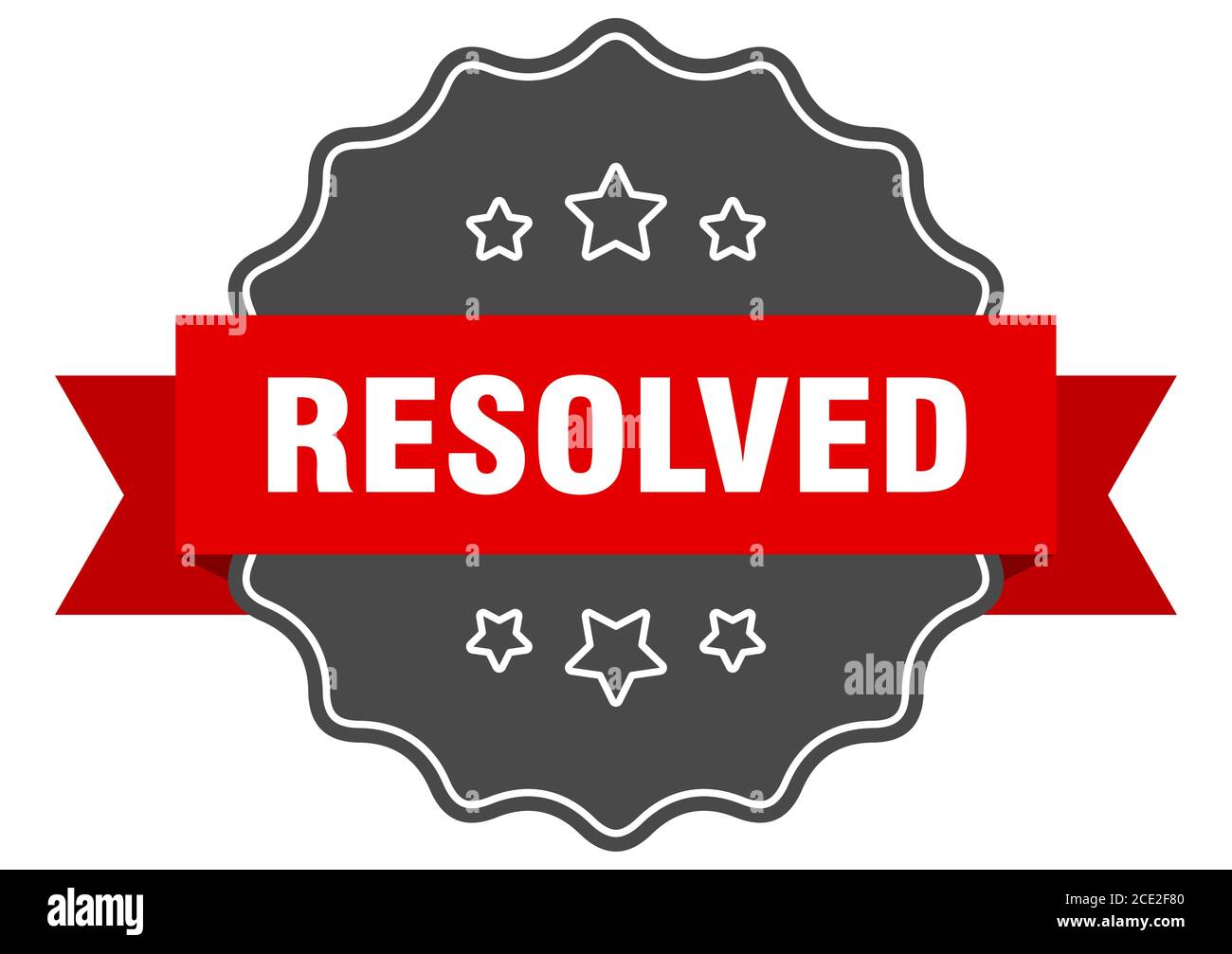 resolved label. resolved isolated seal. Retro sticker sign Stock Vector ...