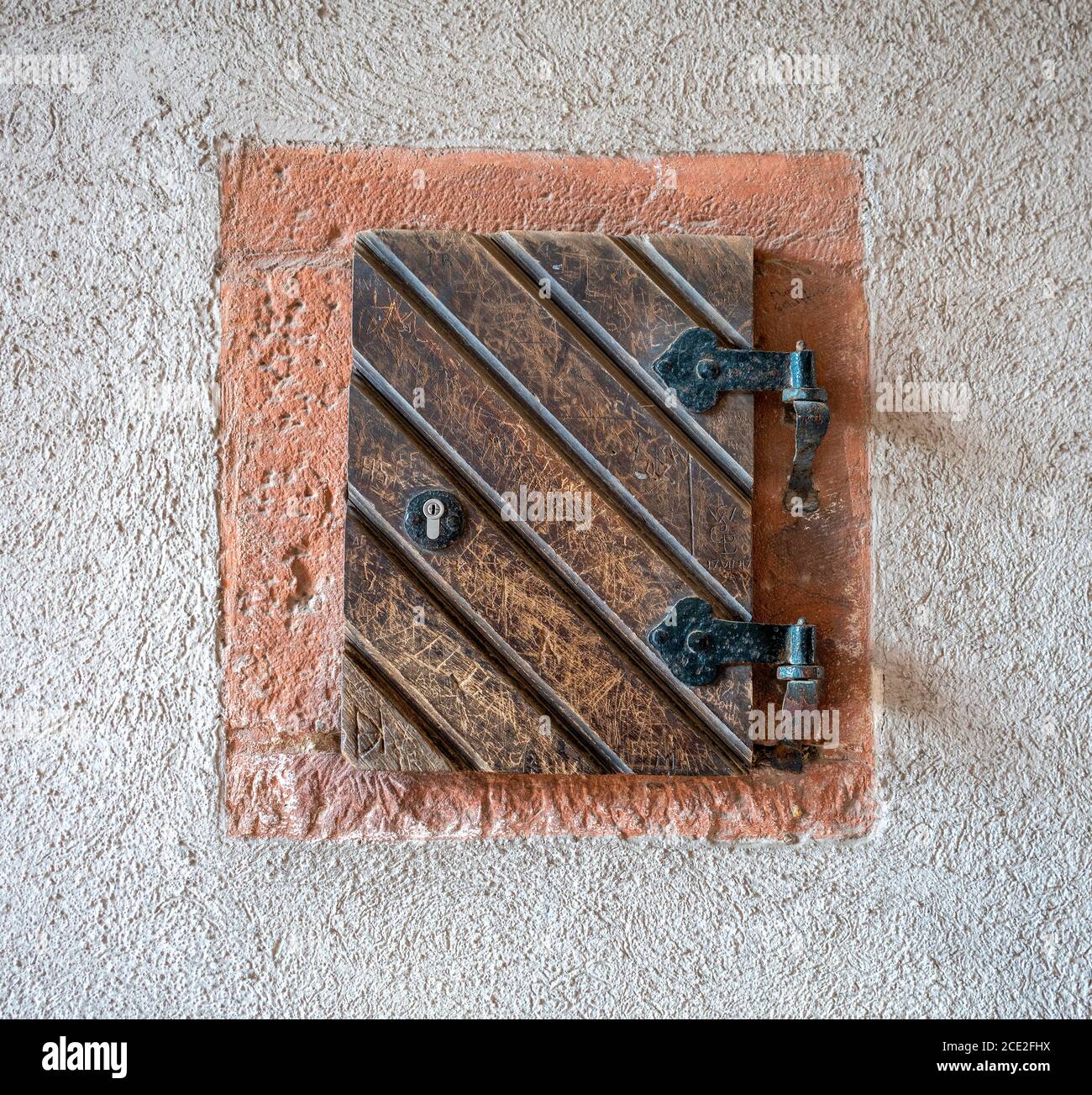 historic wooden window shutter seen in Germany Stock Photo - Alamy
