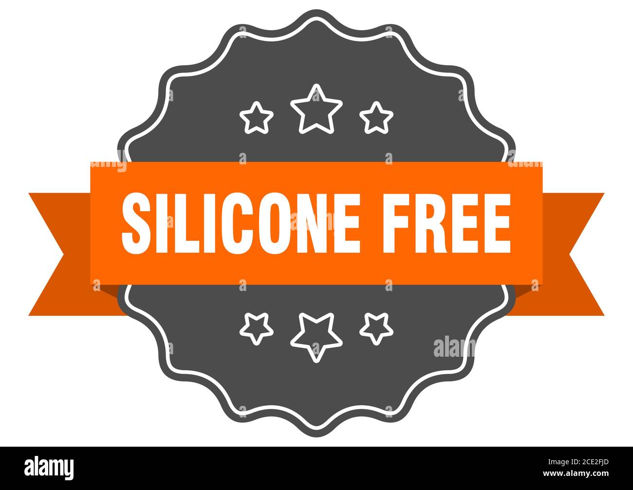 silicone free label. silicone free isolated seal. Retro sticker sign ...