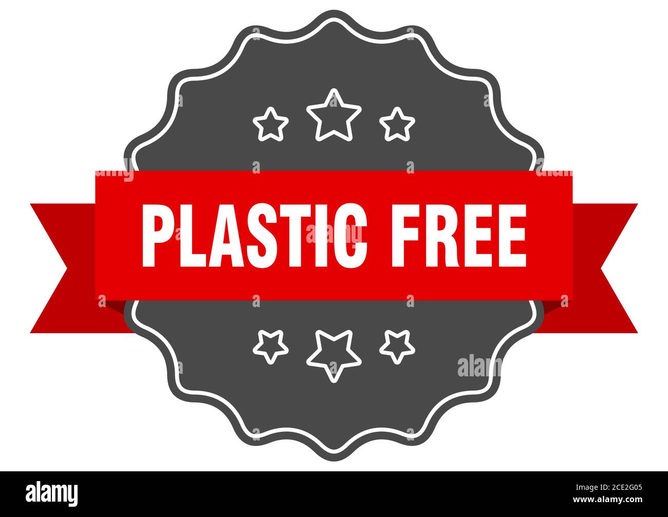 plastic free label. plastic free isolated seal. Retro sticker sign ...