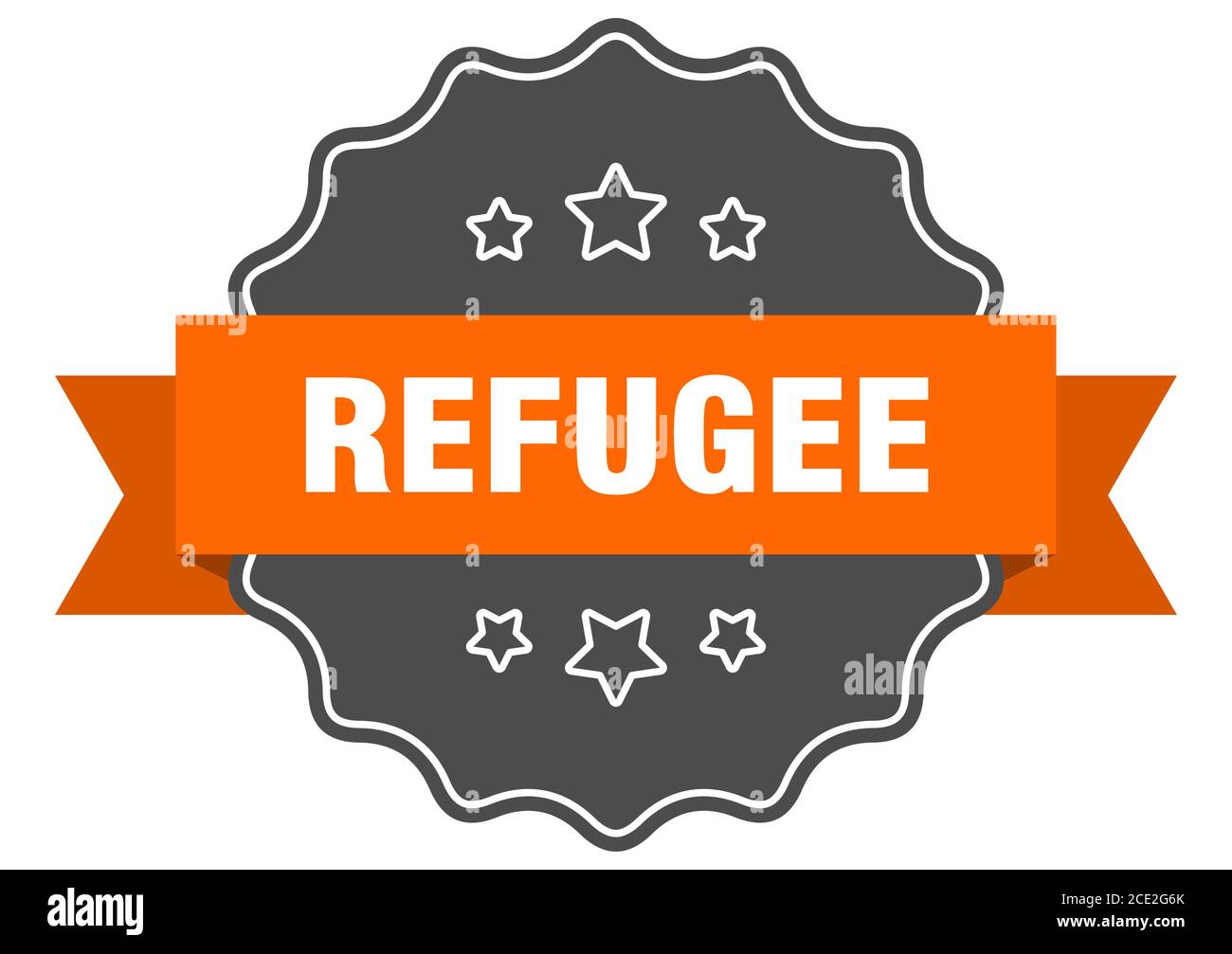 refugee label. refugee isolated seal. Retro sticker sign Stock Vector ...