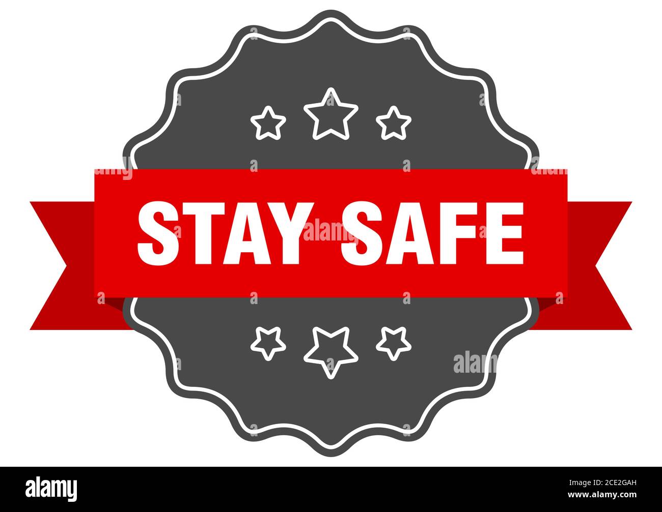 stay safe label. stay safe isolated seal. Retro sticker sign Stock ...