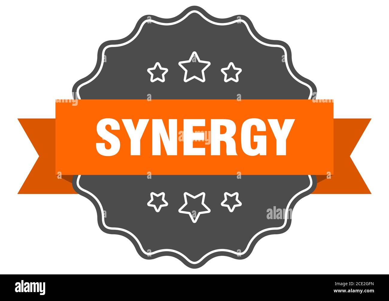 synergy label. synergy isolated seal. Retro sticker sign Stock Vector ...