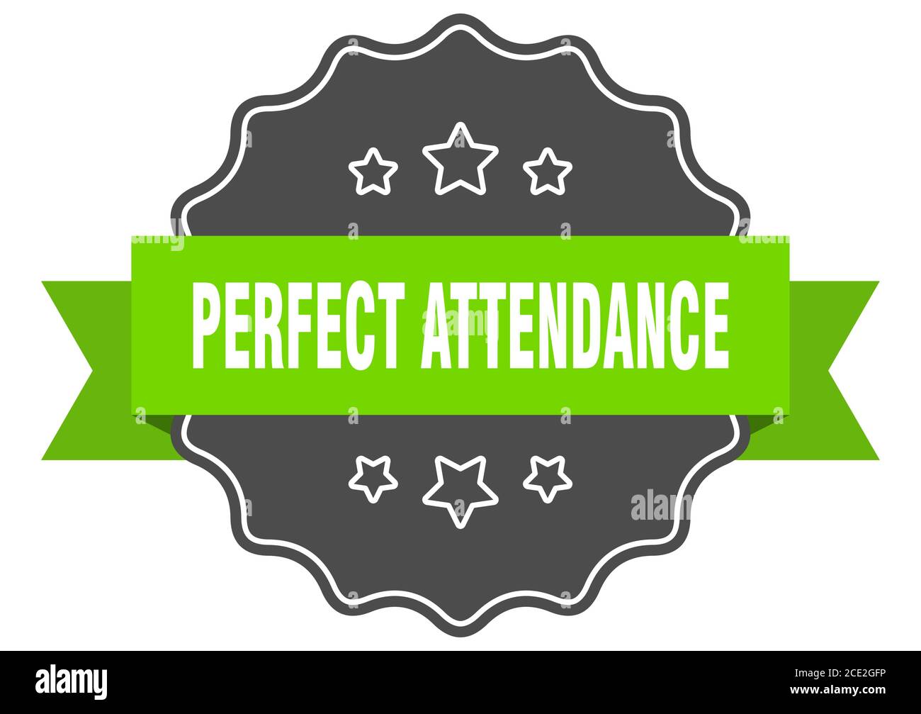 perfect attendance label. perfect attendance isolated seal. Retro ...