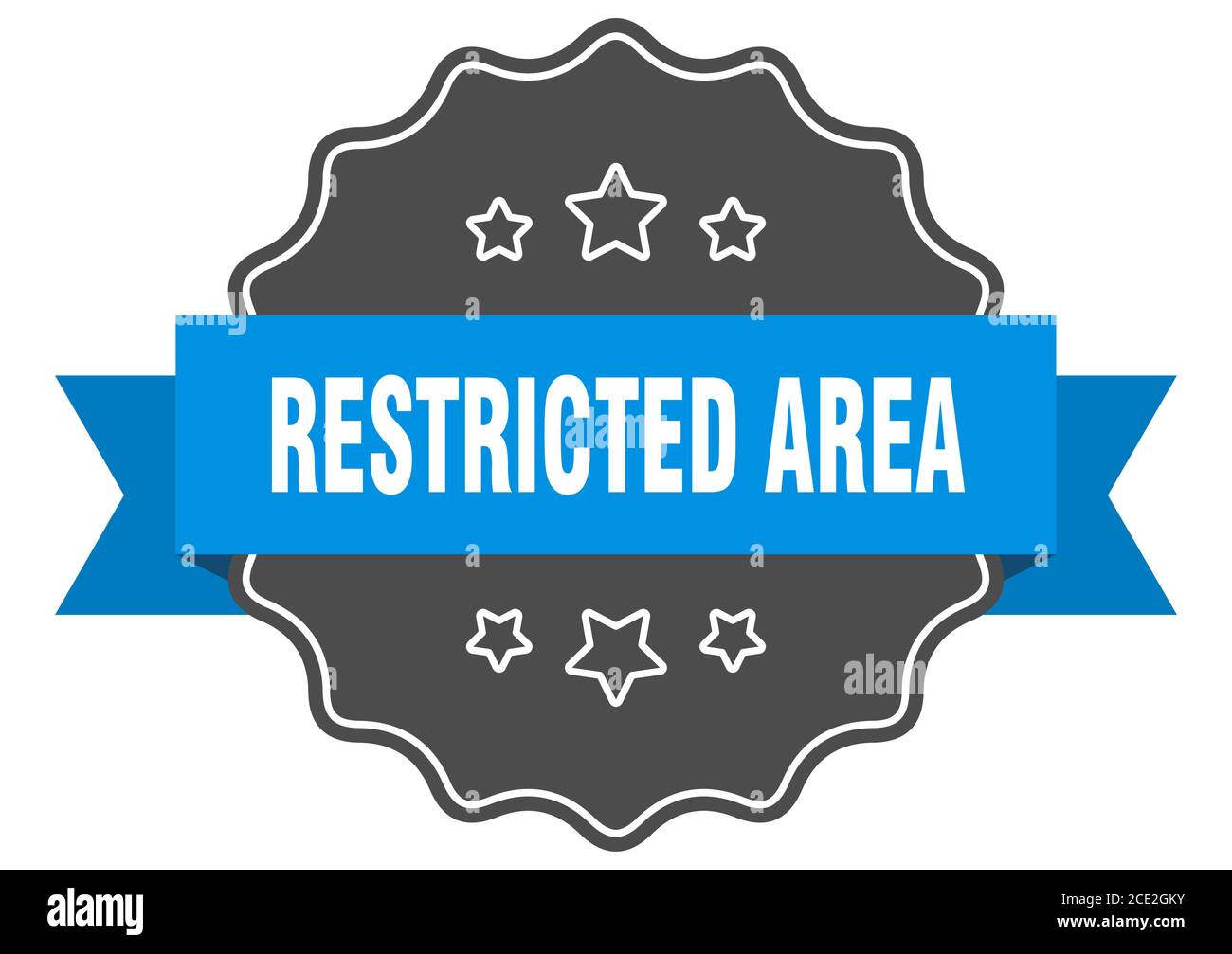 restricted area label. restricted area isolated seal. Retro sticker ...