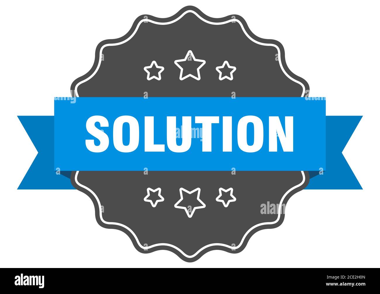 solution label. solution isolated seal. Retro sticker sign Stock Vector ...