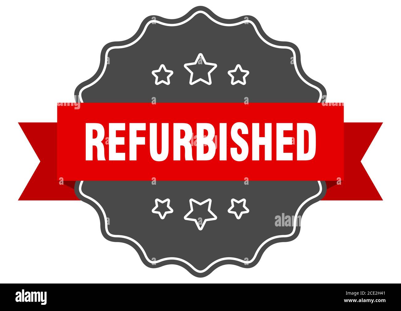 refurbished label. refurbished isolated seal. Retro sticker sign Stock ...