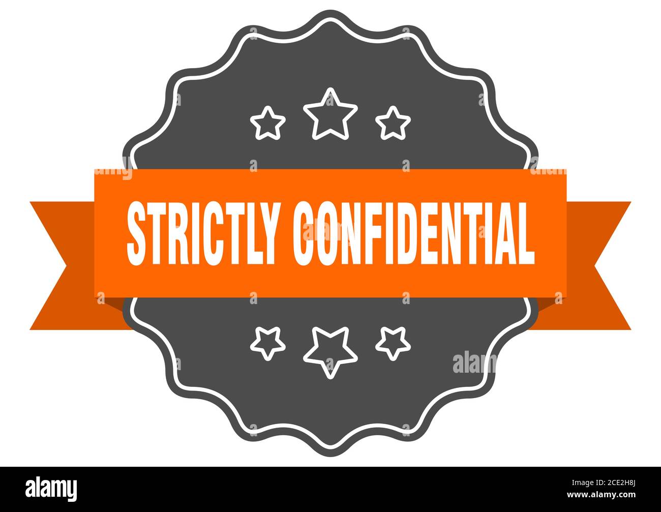 strictly confidential label. strictly confidential isolated seal. Retro ...