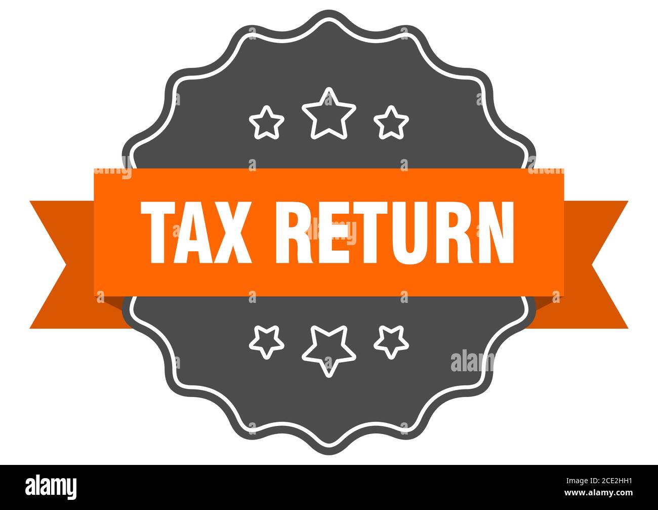 tax return label. tax return isolated seal. Retro sticker sign Stock ...