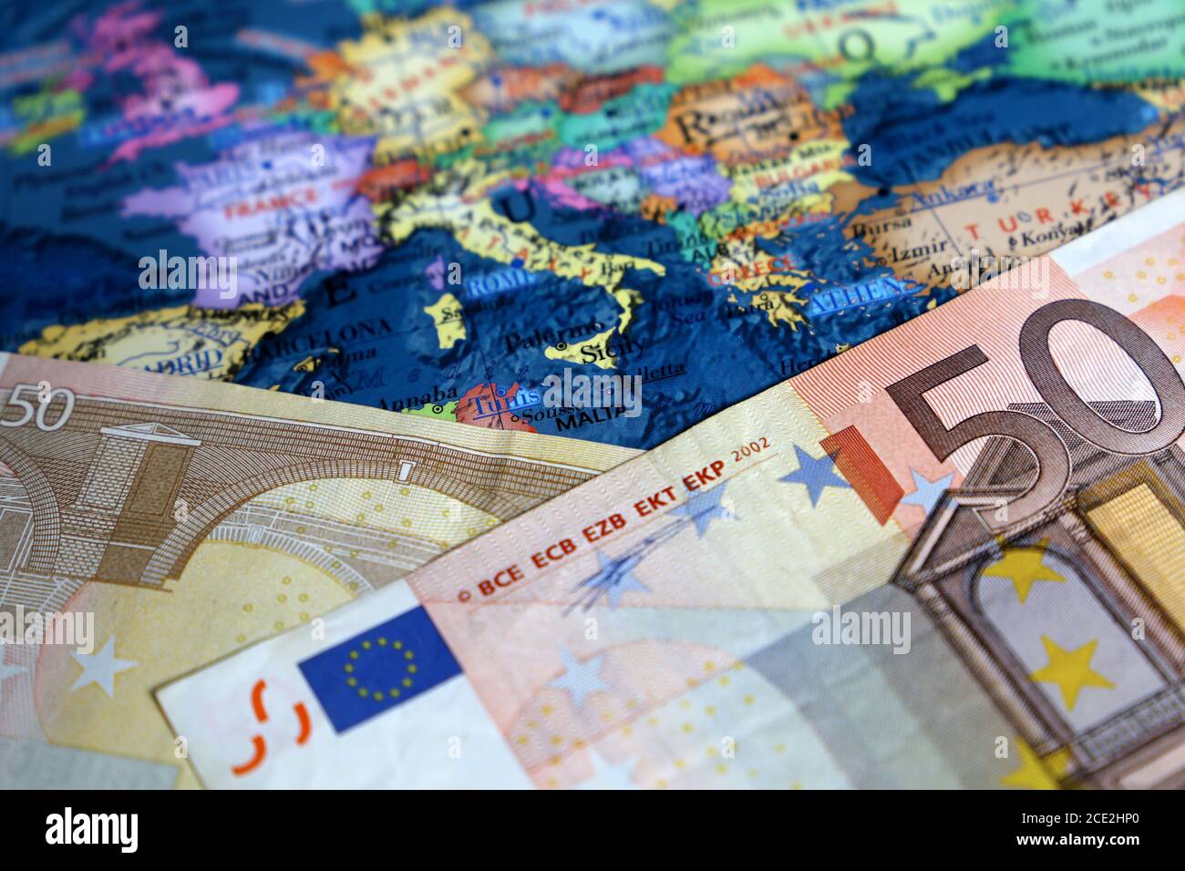 Map of europe money hi-res stock photography and images - Alamy