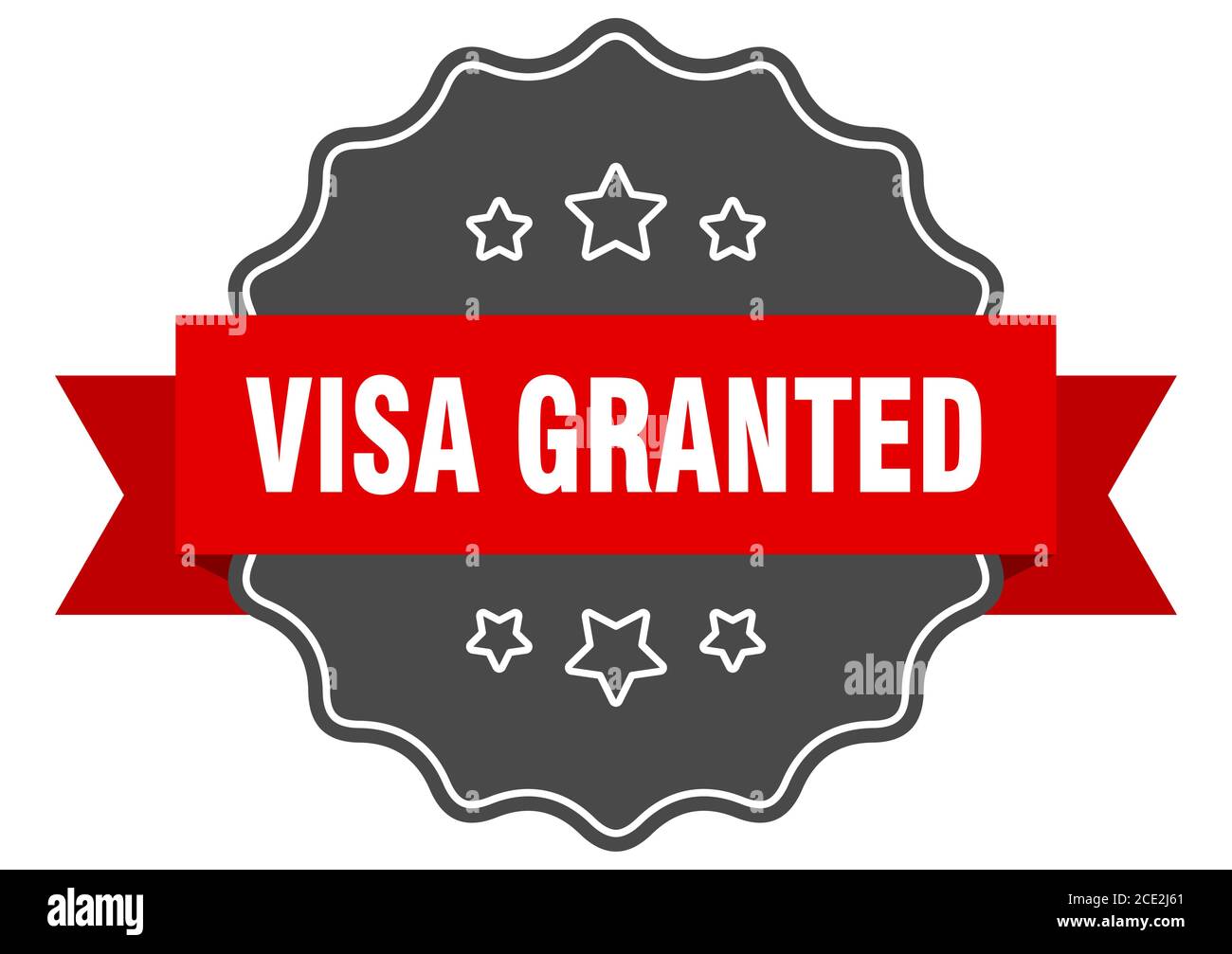 visa granted label. visa granted isolated seal. Retro sticker sign ...