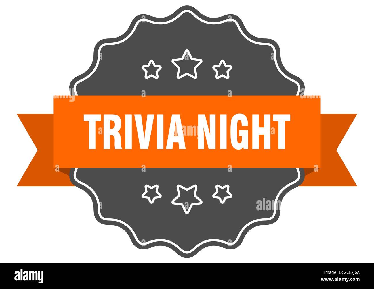 trivia night label. trivia night isolated seal. Retro sticker sign ...