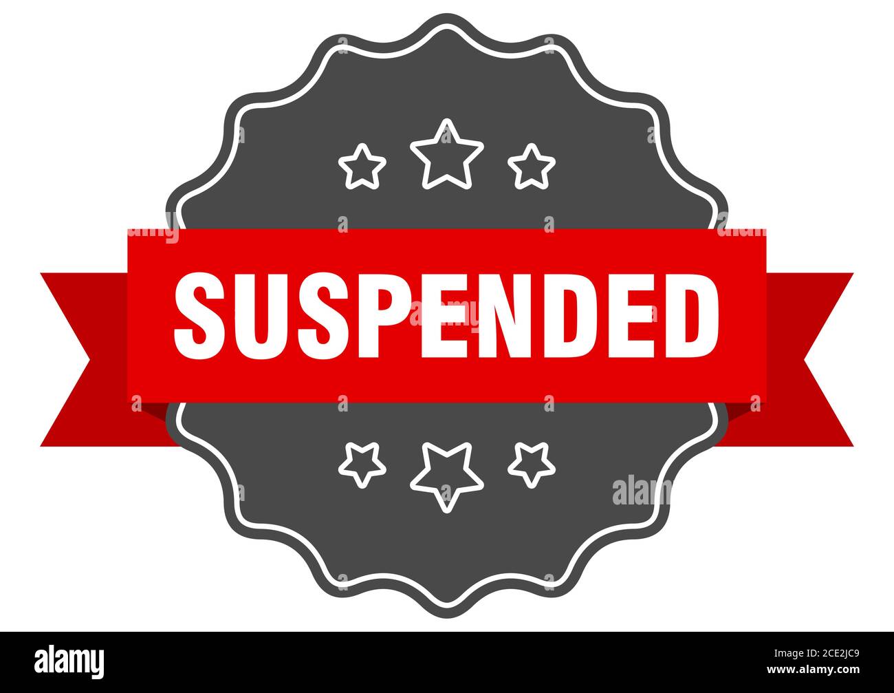 suspended label. suspended isolated seal. Retro sticker sign Stock ...