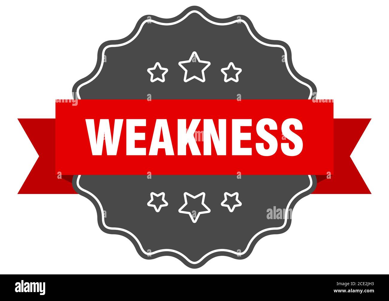 weakness label. weakness isolated seal. Retro sticker sign Stock Vector ...