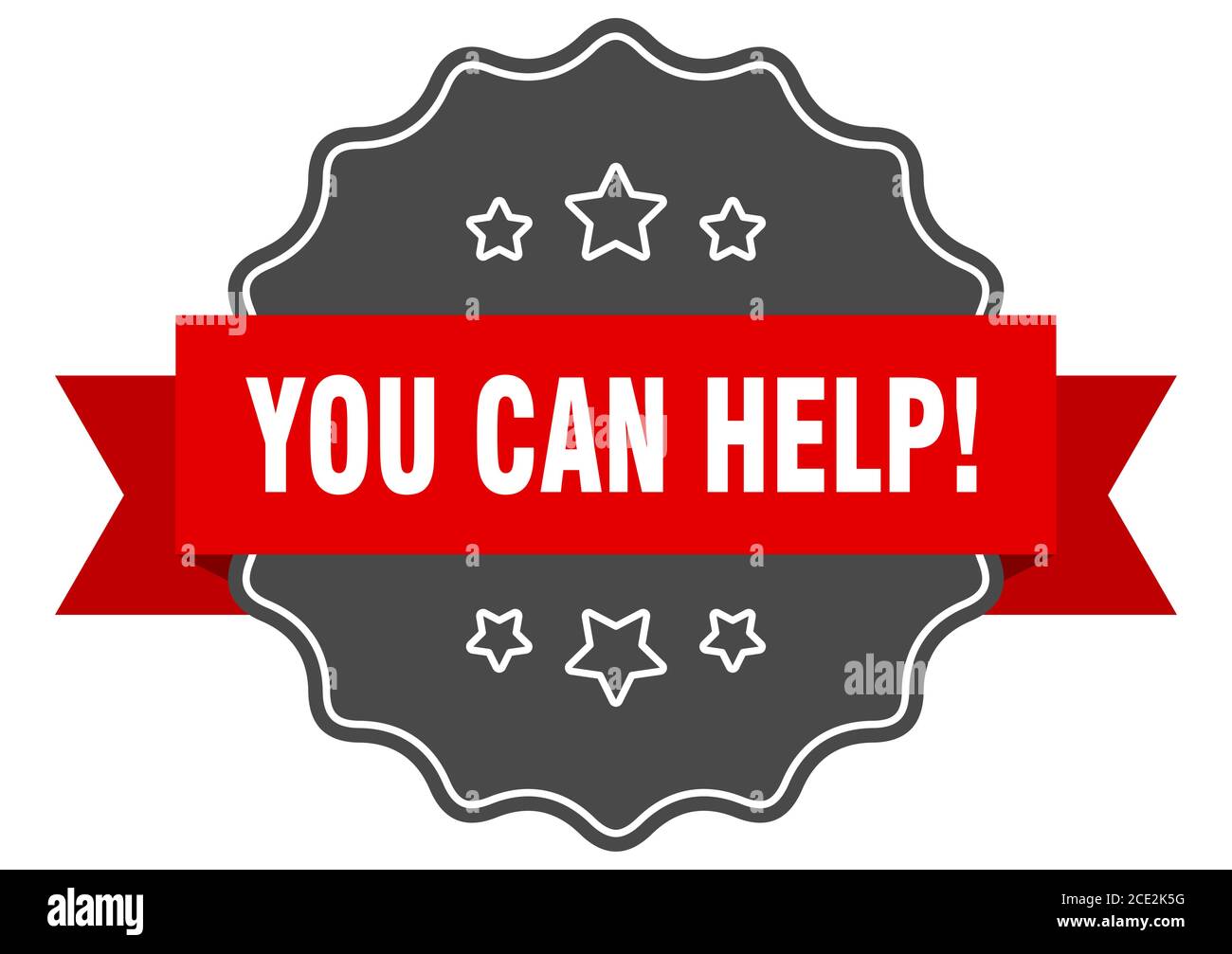 you can help label. you can help isolated seal. Retro sticker sign ...