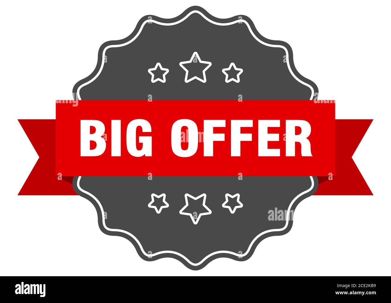 big offer label. big offer isolated seal. Retro sticker sign Stock ...