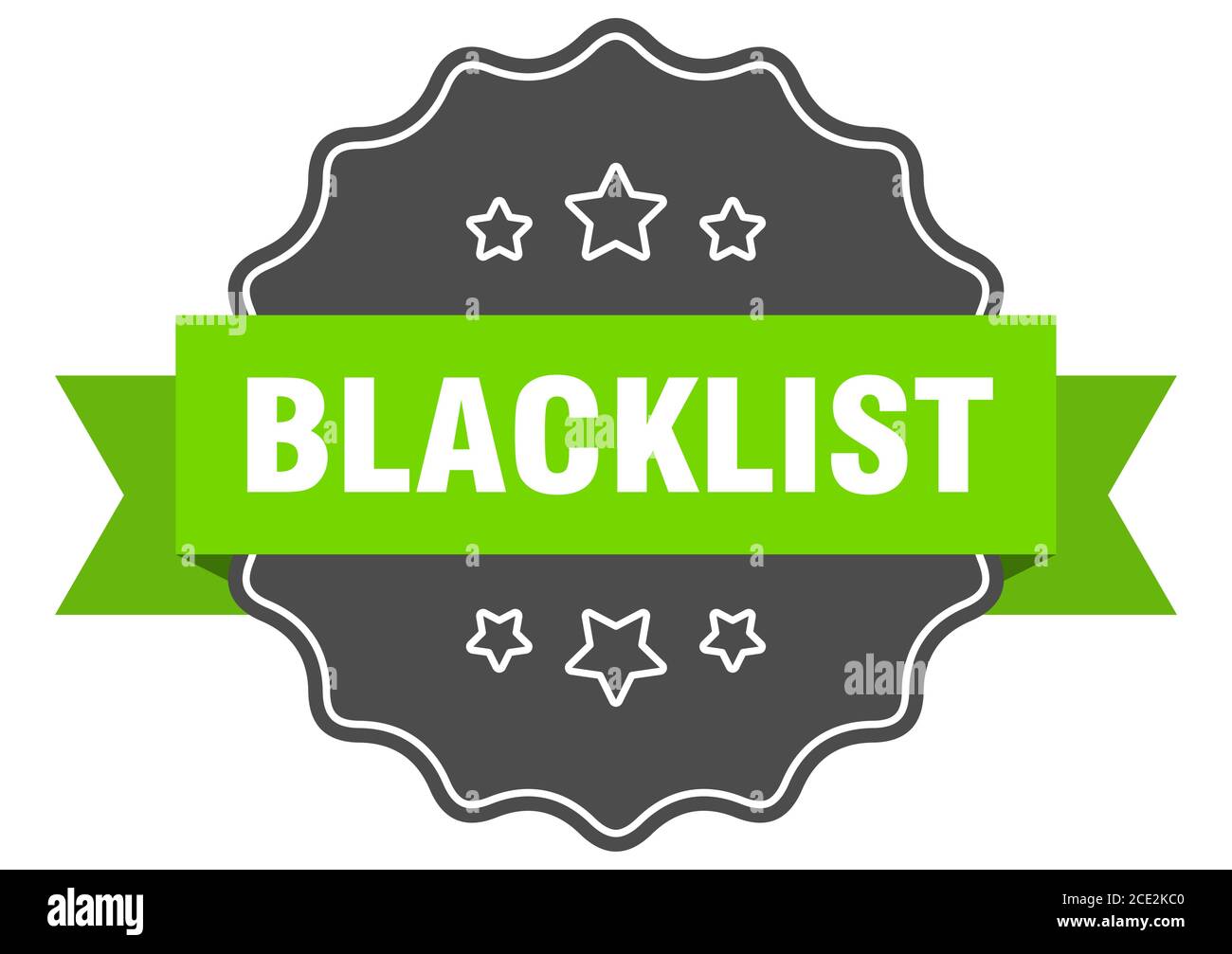 blacklist label. blacklist isolated seal. Retro sticker sign Stock ...