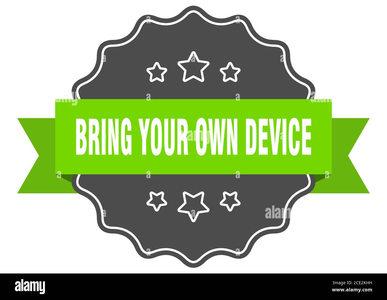 bring your own device label. bring your own device isolated seal. Retro ...