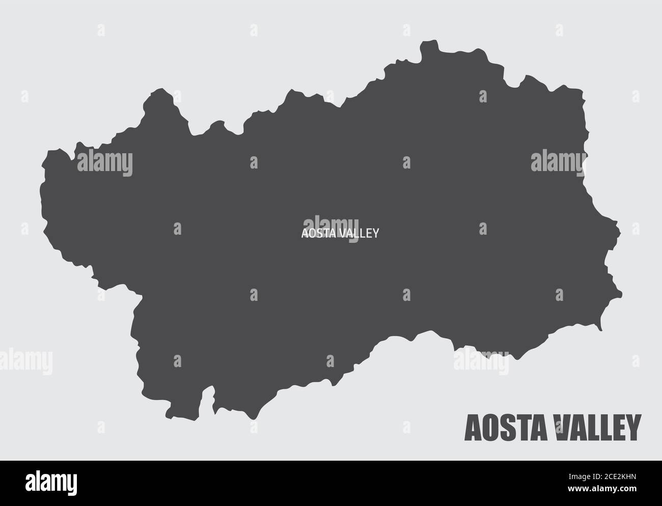 Aosta Valley region map Stock Vector Image & Art - Alamy