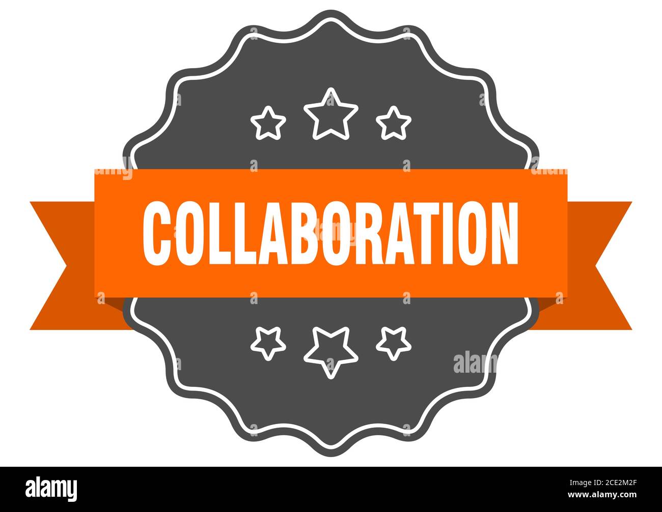 collaboration label. collaboration isolated seal. Retro sticker sign ...