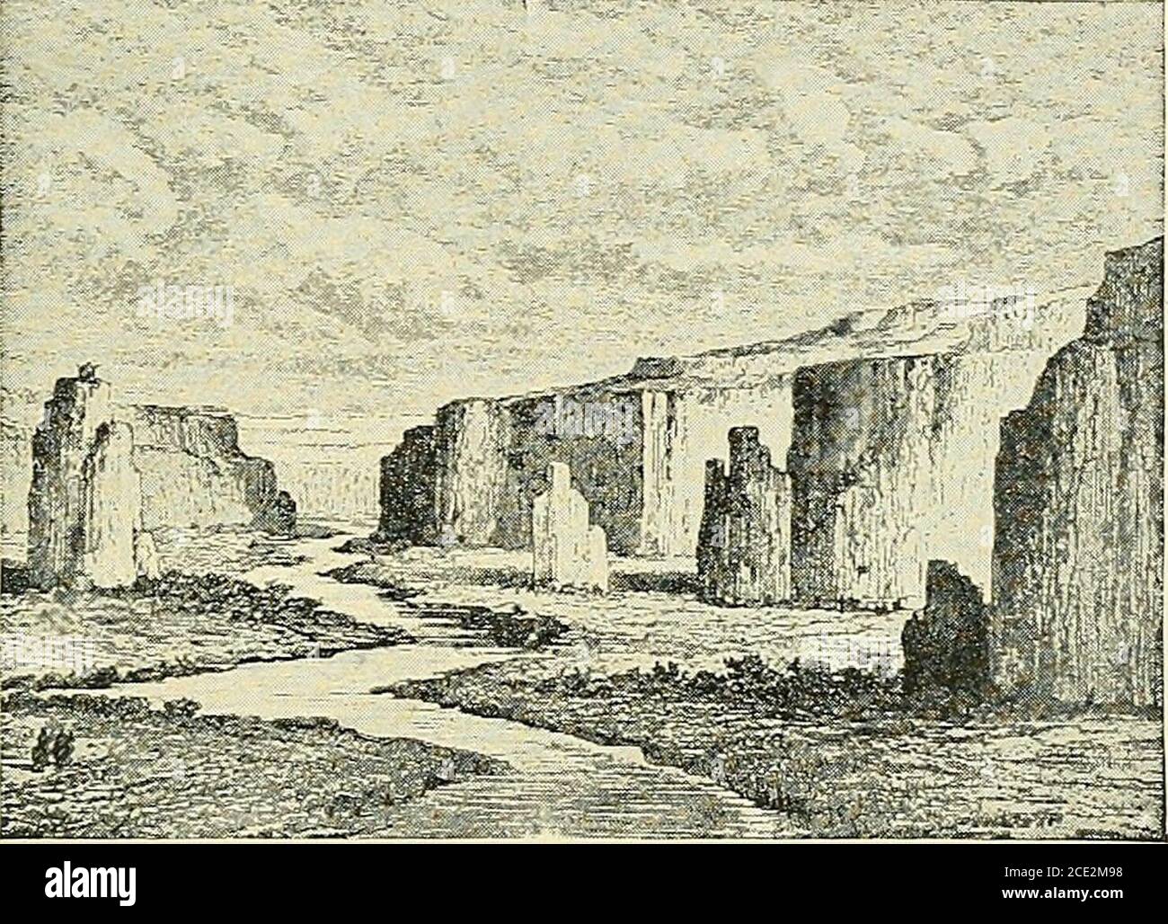 . Elementary physical geography . Fig. 251.A cliff in the Yosemite. THE ...