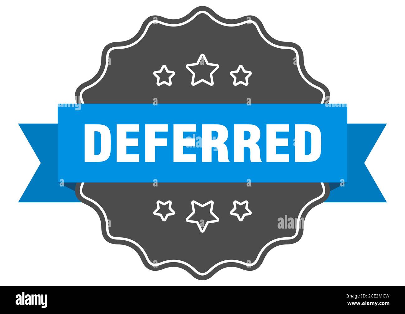 deferred label. deferred isolated seal. Retro sticker sign Stock Vector ...