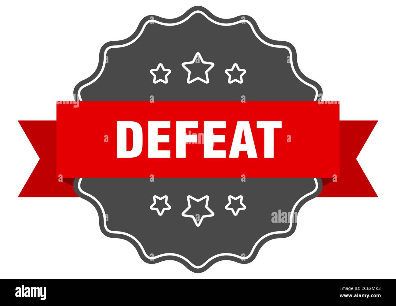 defeat label. defeat isolated seal. Retro sticker sign Stock Vector ...