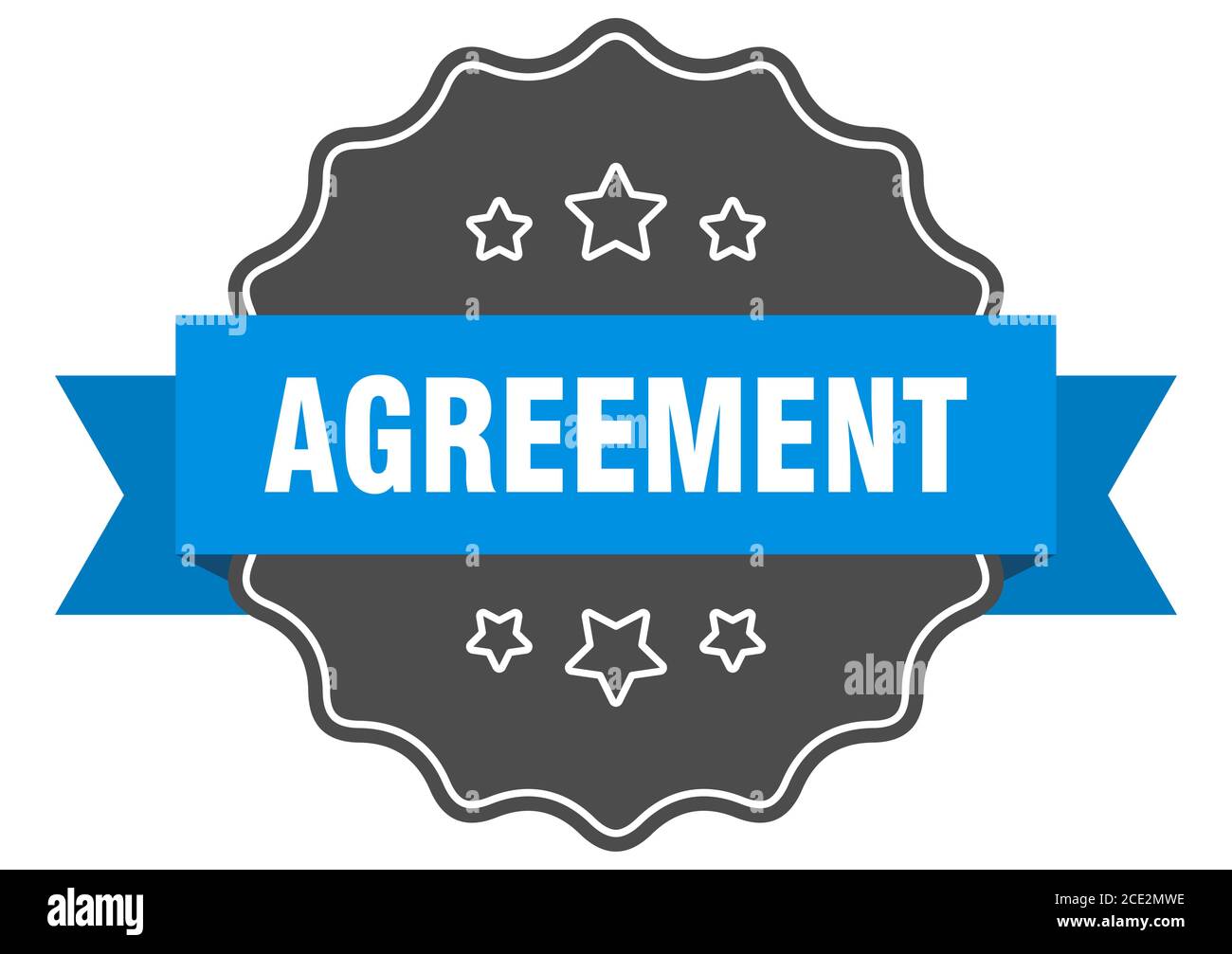 agreement label. agreement isolated seal. Retro sticker sign Stock ...