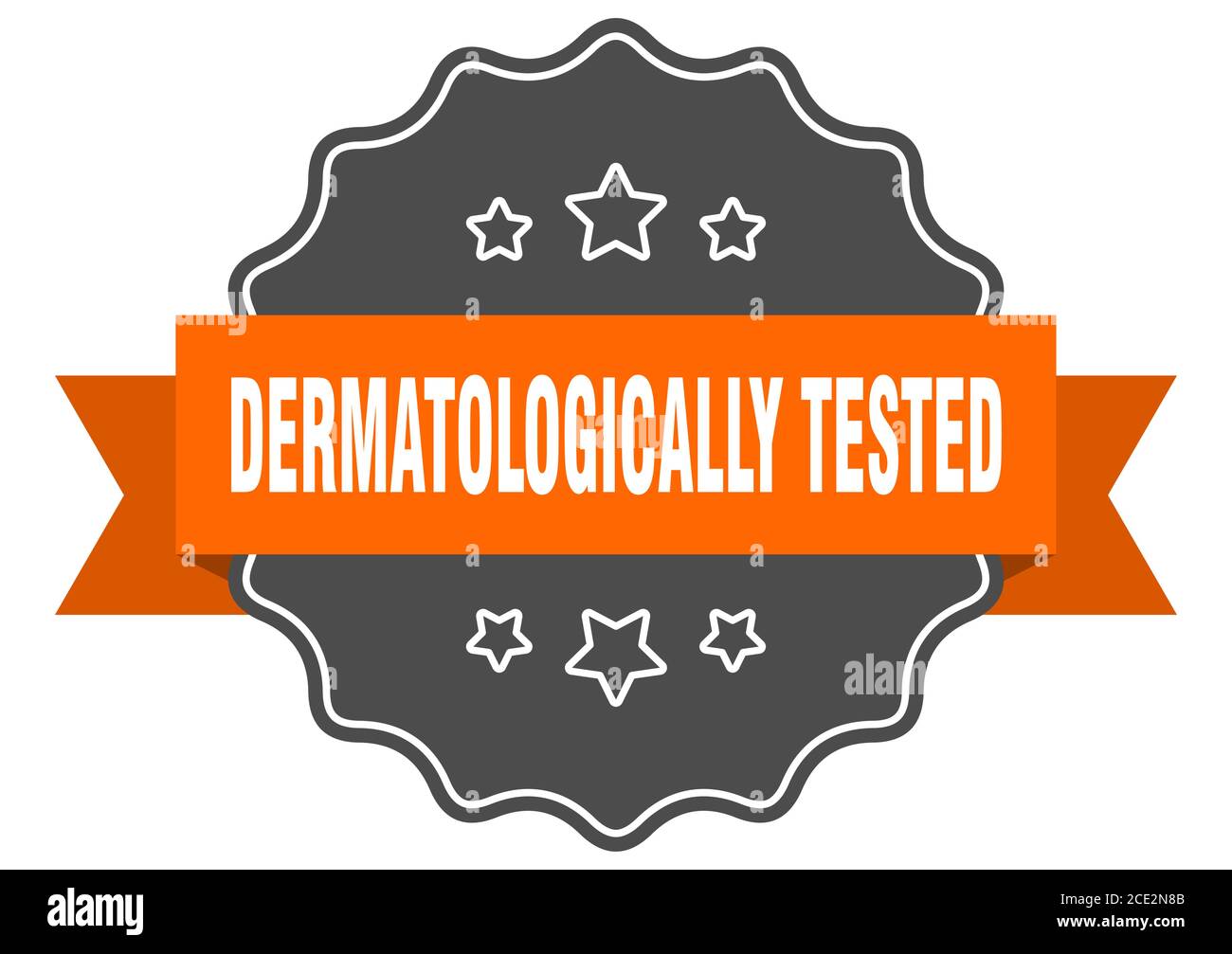 dermatologically tested label. dermatologically tested isolated seal ...
