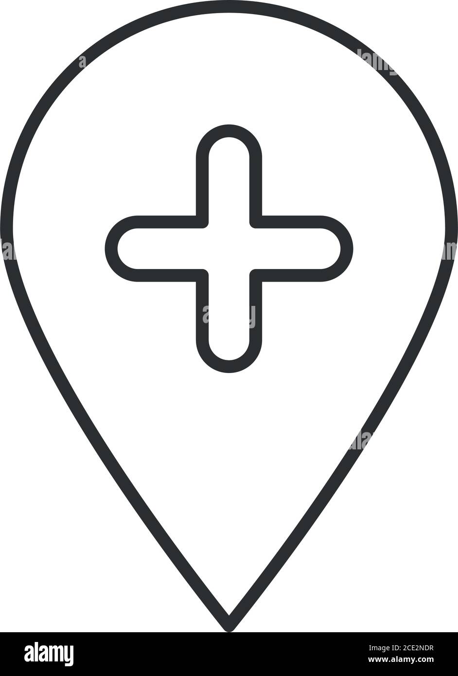 medical pointer location, world disability day, linear icon design ...