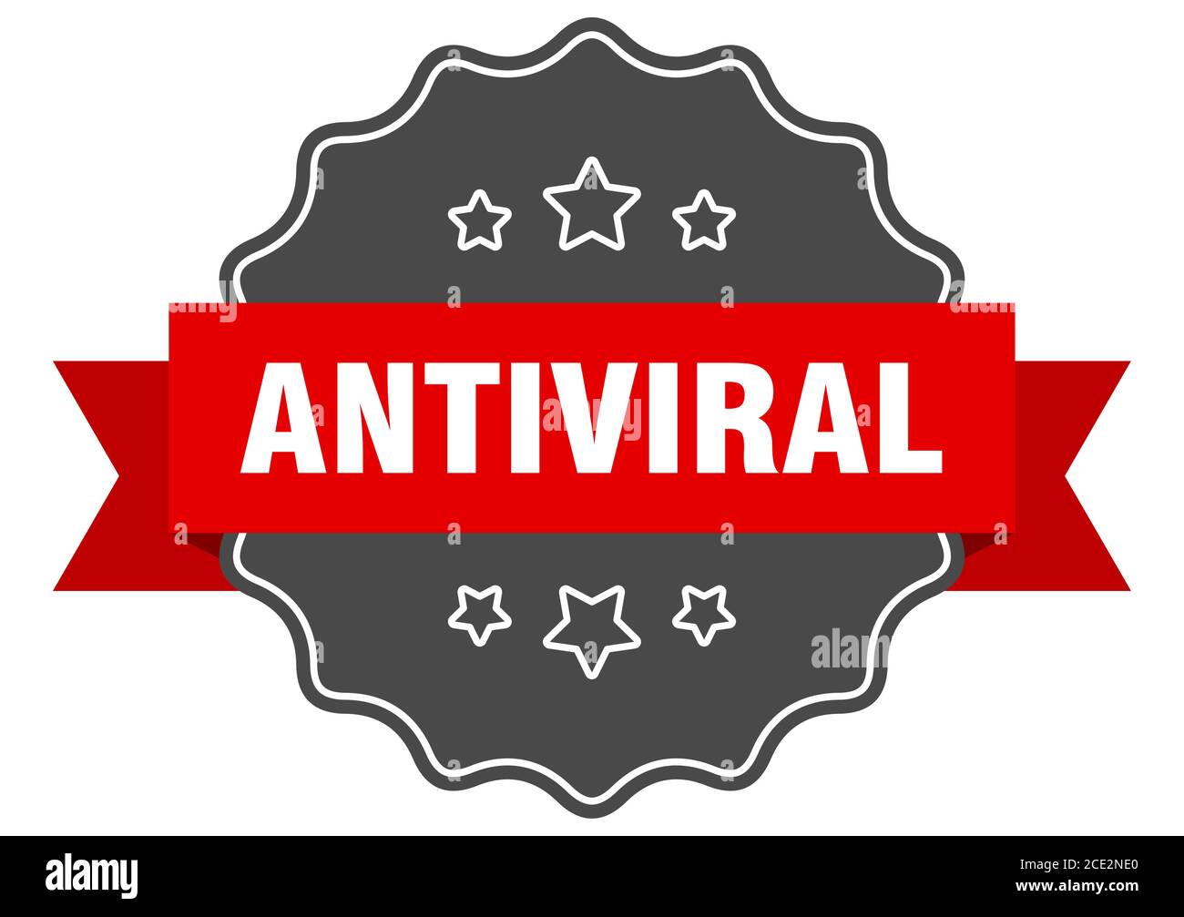 antiviral label. antiviral isolated seal. Retro sticker sign Stock ...