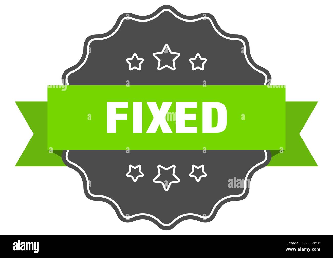 fixed label. fixed isolated seal. Retro sticker sign Stock Vector Image ...