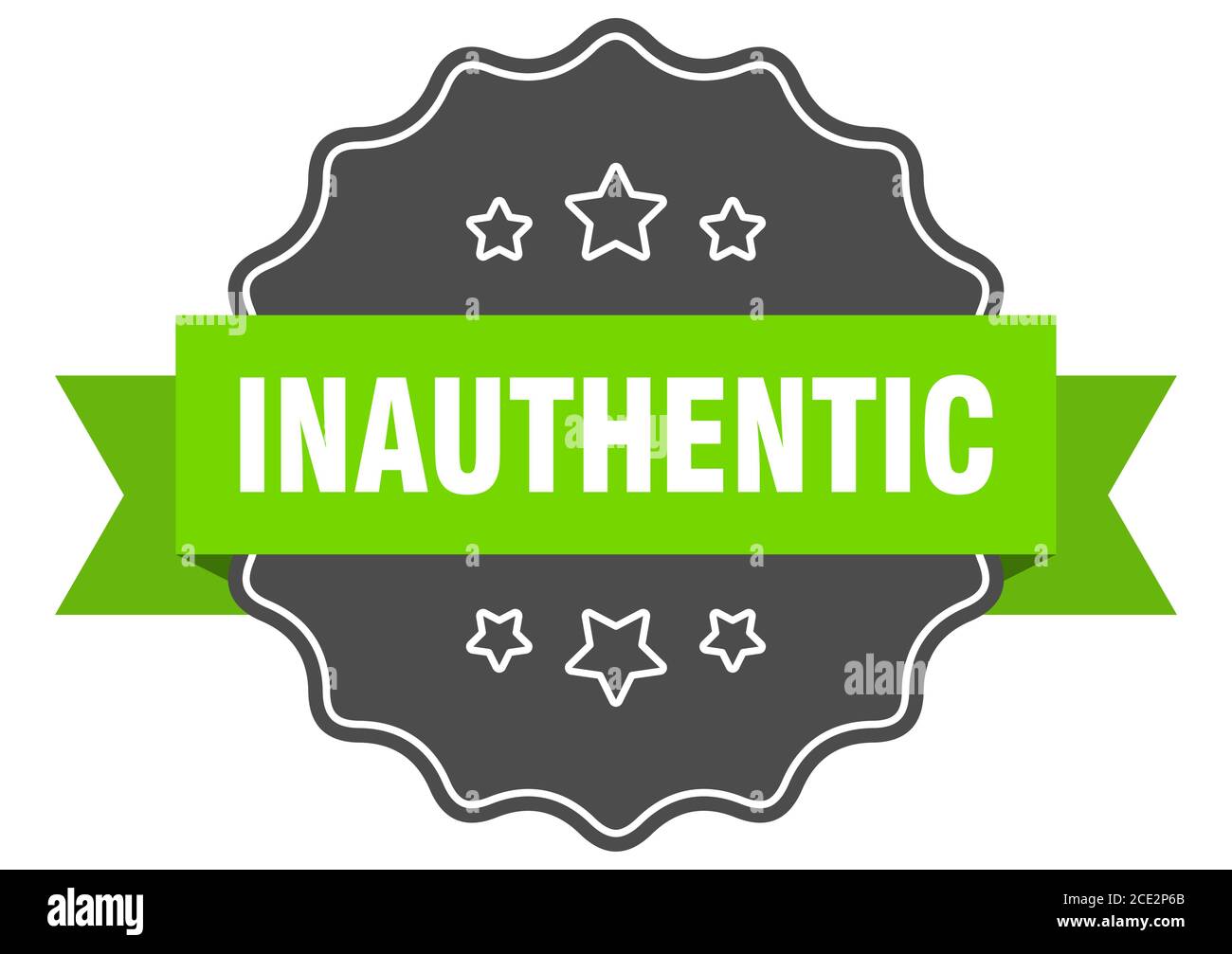 inauthentic label. inauthentic isolated seal. Retro sticker sign Stock ...