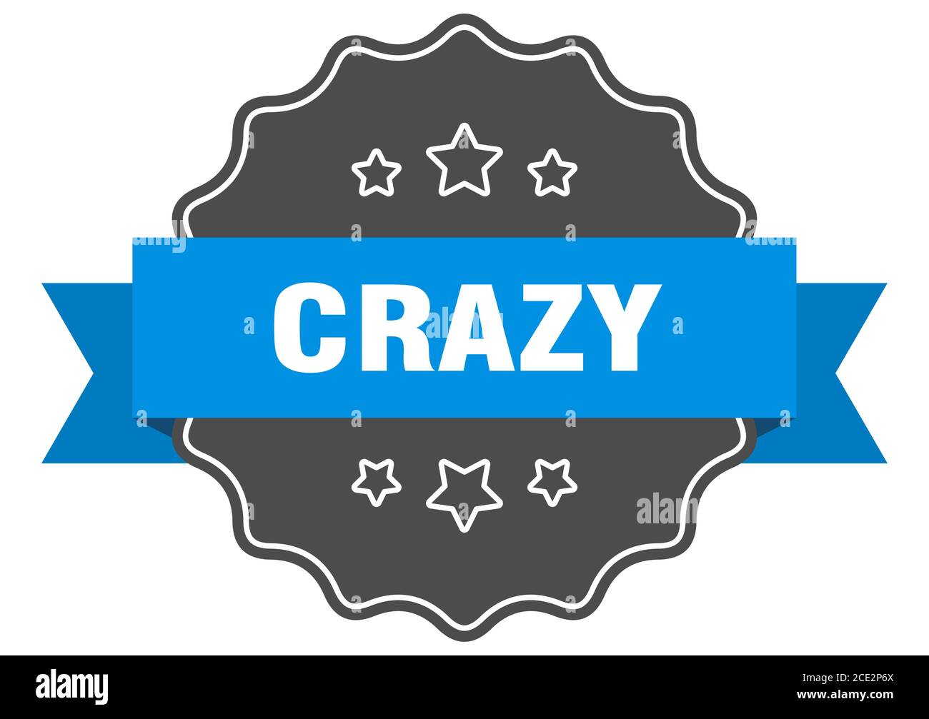 crazy label. crazy isolated seal. Retro sticker sign Stock Vector Image ...