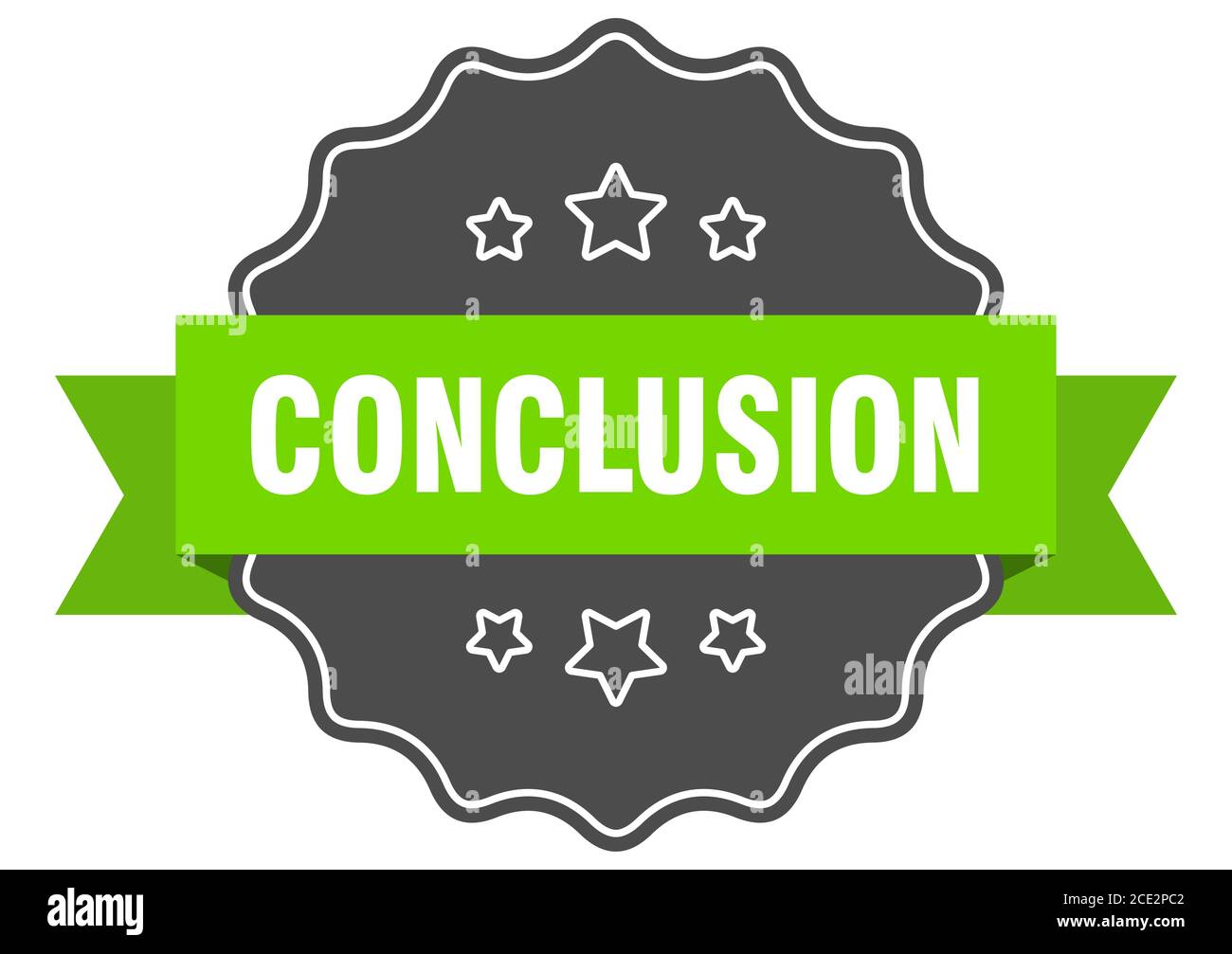 conclusion label. conclusion isolated seal. Retro sticker sign Stock ...