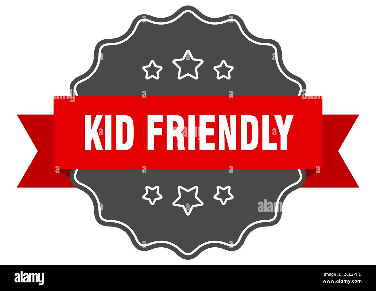 kid friendly label. kid friendly isolated seal. Retro sticker sign ...