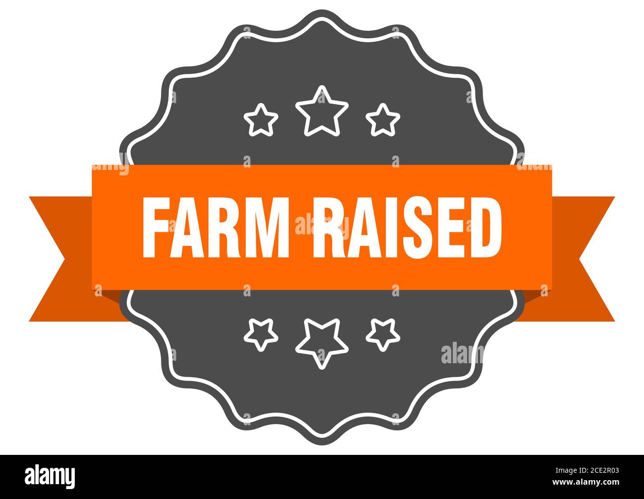 farm raised label. farm raised isolated seal. Retro sticker sign Stock ...