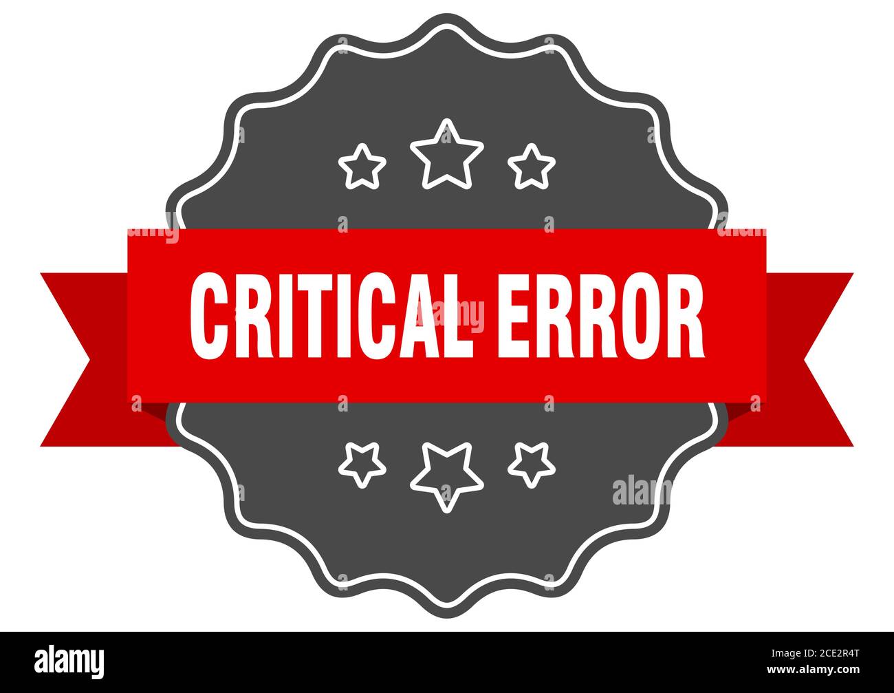 critical error label. critical error isolated seal. Retro sticker sign ...