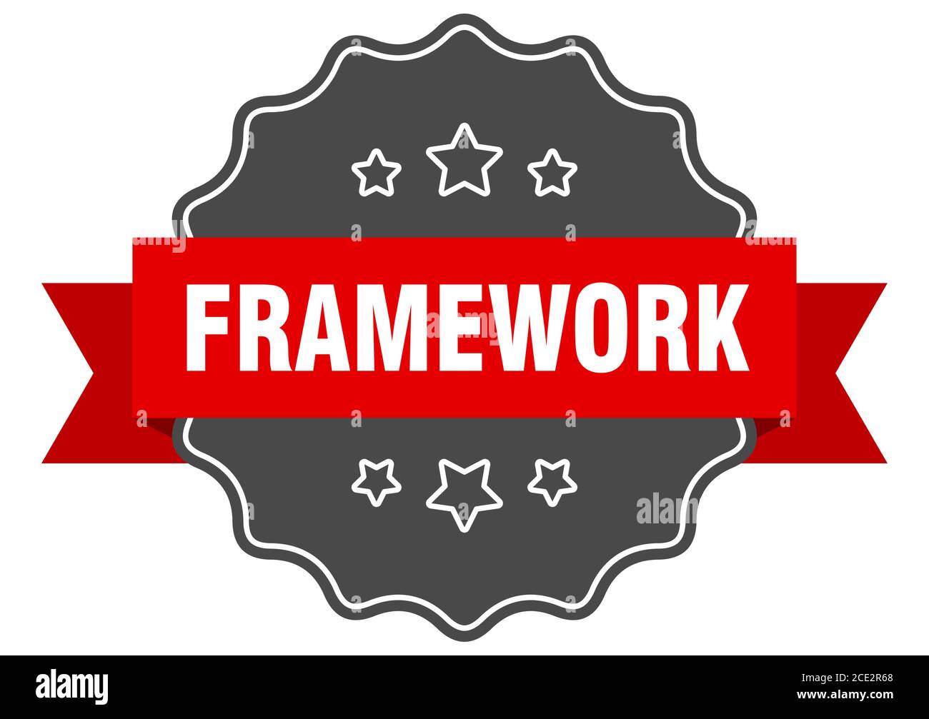 framework label. framework isolated seal. Retro sticker sign Stock ...