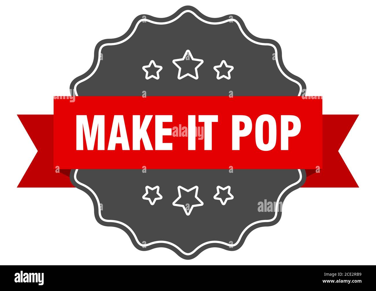 make it pop label. make it pop isolated seal. Retro sticker sign Stock ...