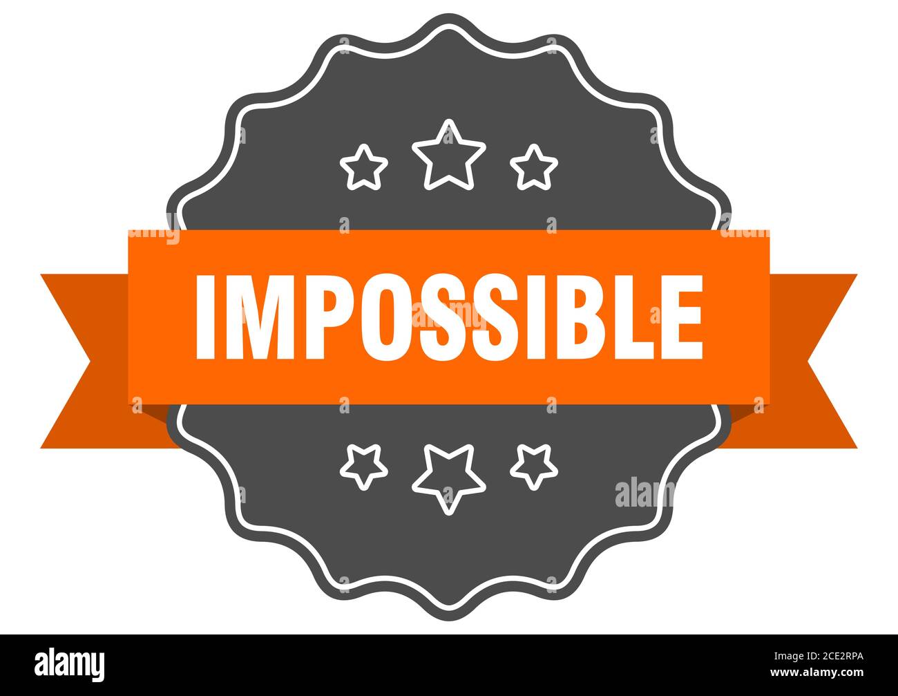 impossible label. impossible isolated seal. Retro sticker sign Stock ...