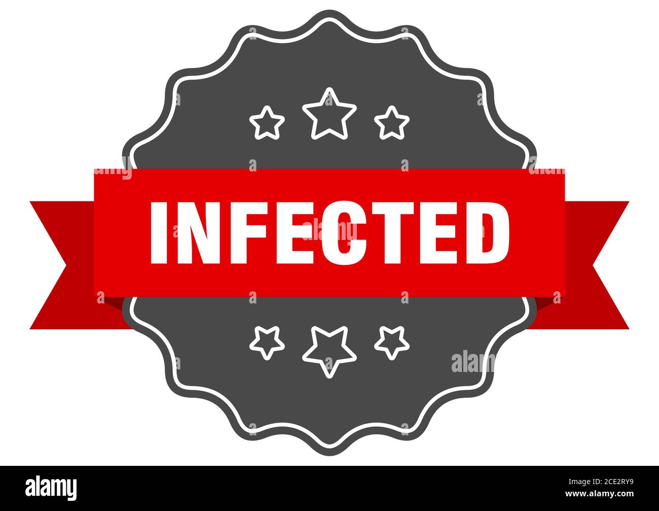 infected label. infected isolated seal. Retro sticker sign Stock Vector ...