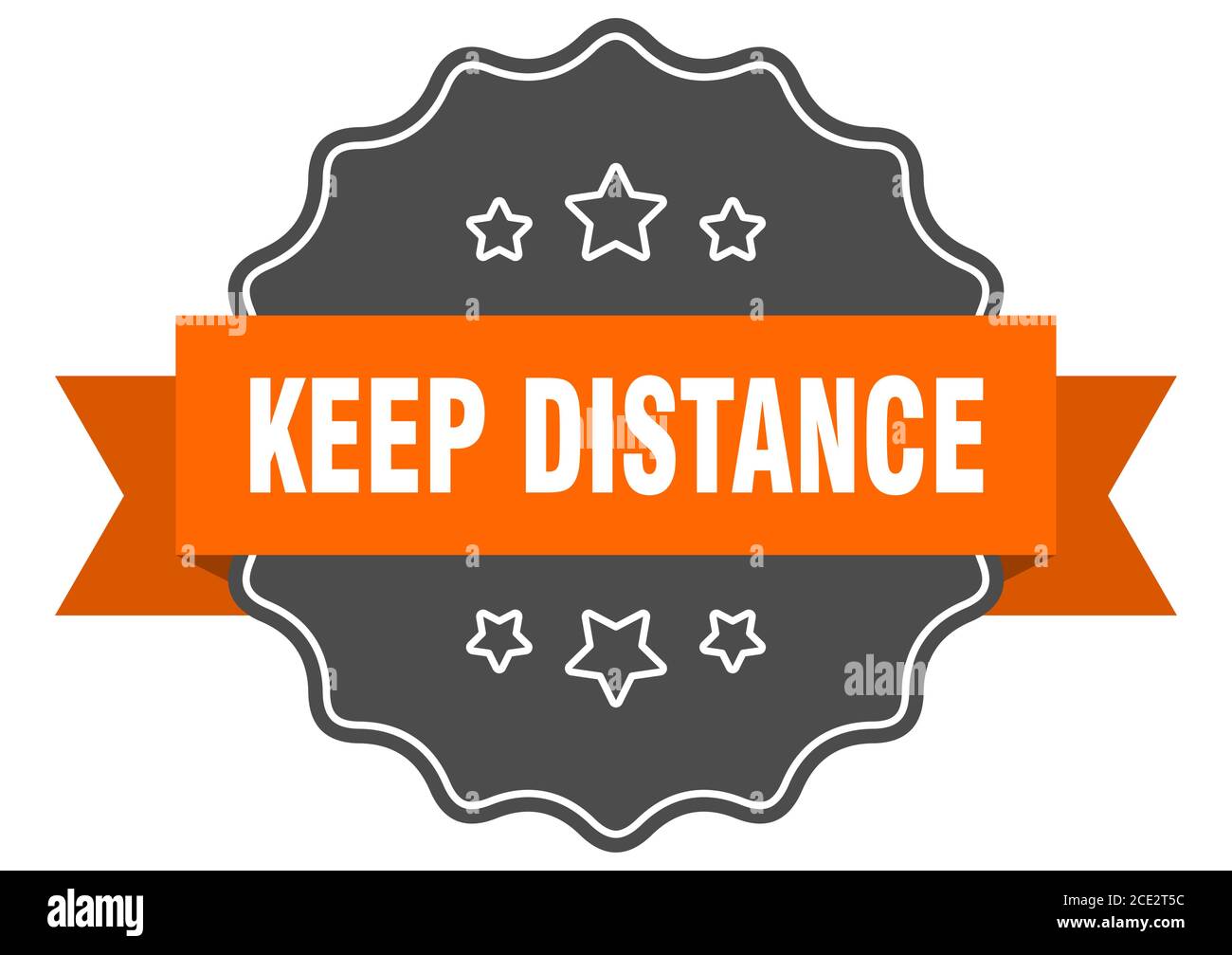 keep distance label. keep distance isolated seal. Retro sticker sign ...