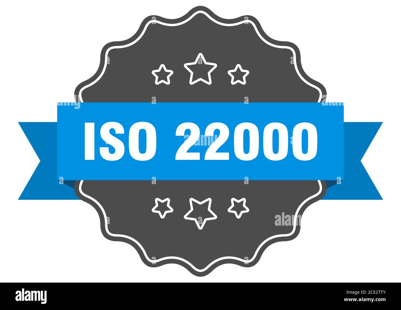 iso 22000 label. iso 22000 isolated seal. Retro sticker sign Stock ...