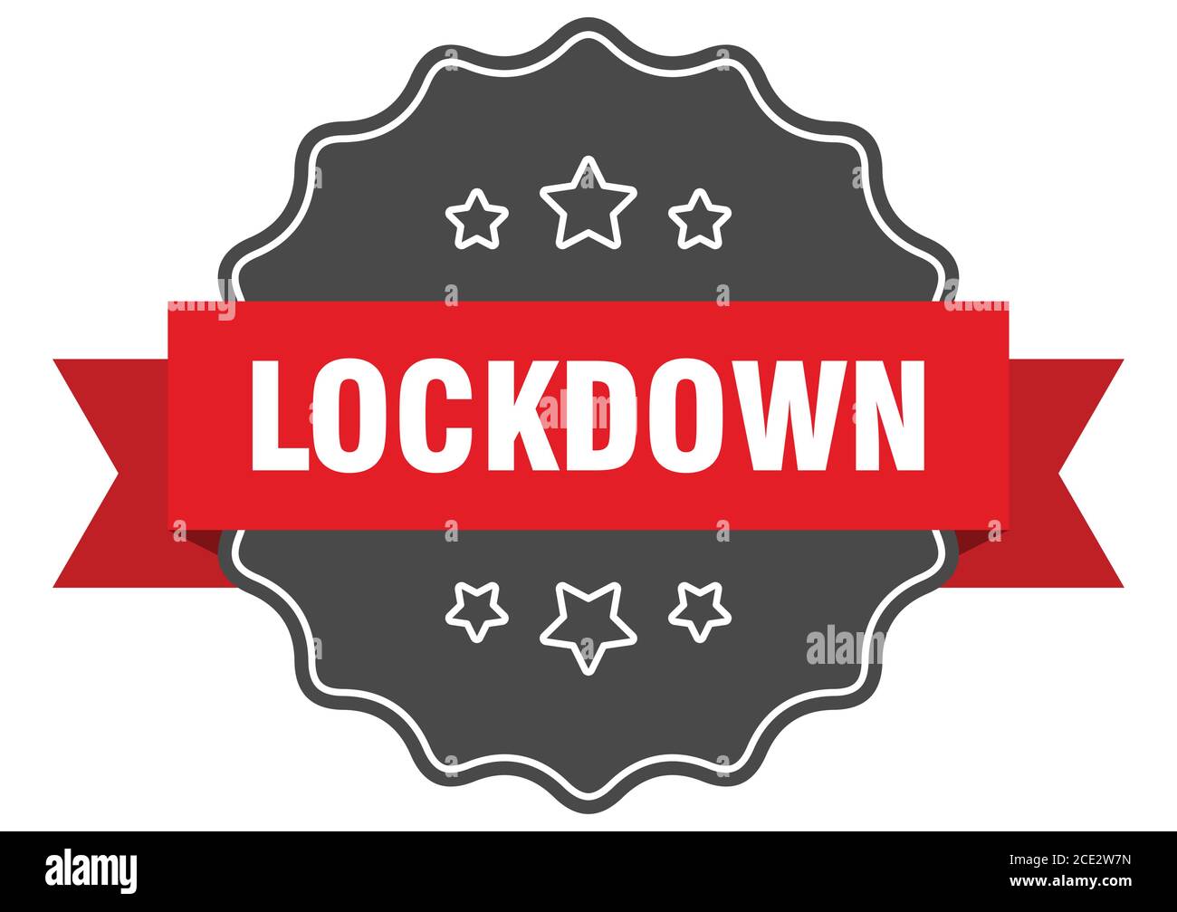 lockdown label. lockdown isolated seal. Retro sticker sign Stock Vector ...
